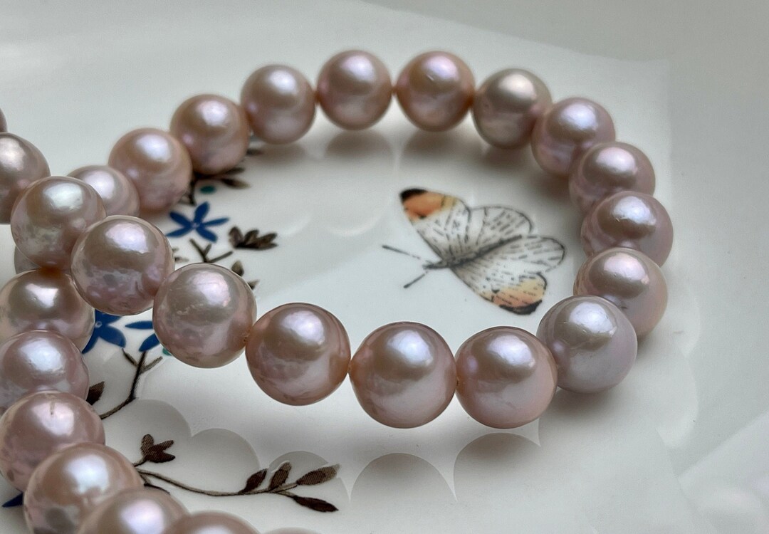 10-11.5mm AAAAA Very Rare Natural Mauve Pink Freshwater Round Edison ...