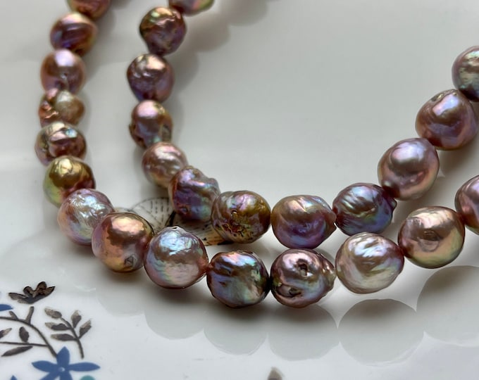10-12 Mm AAA Very Rare Ultra Dark Mauve Pink Baroque Edison Pearl ...