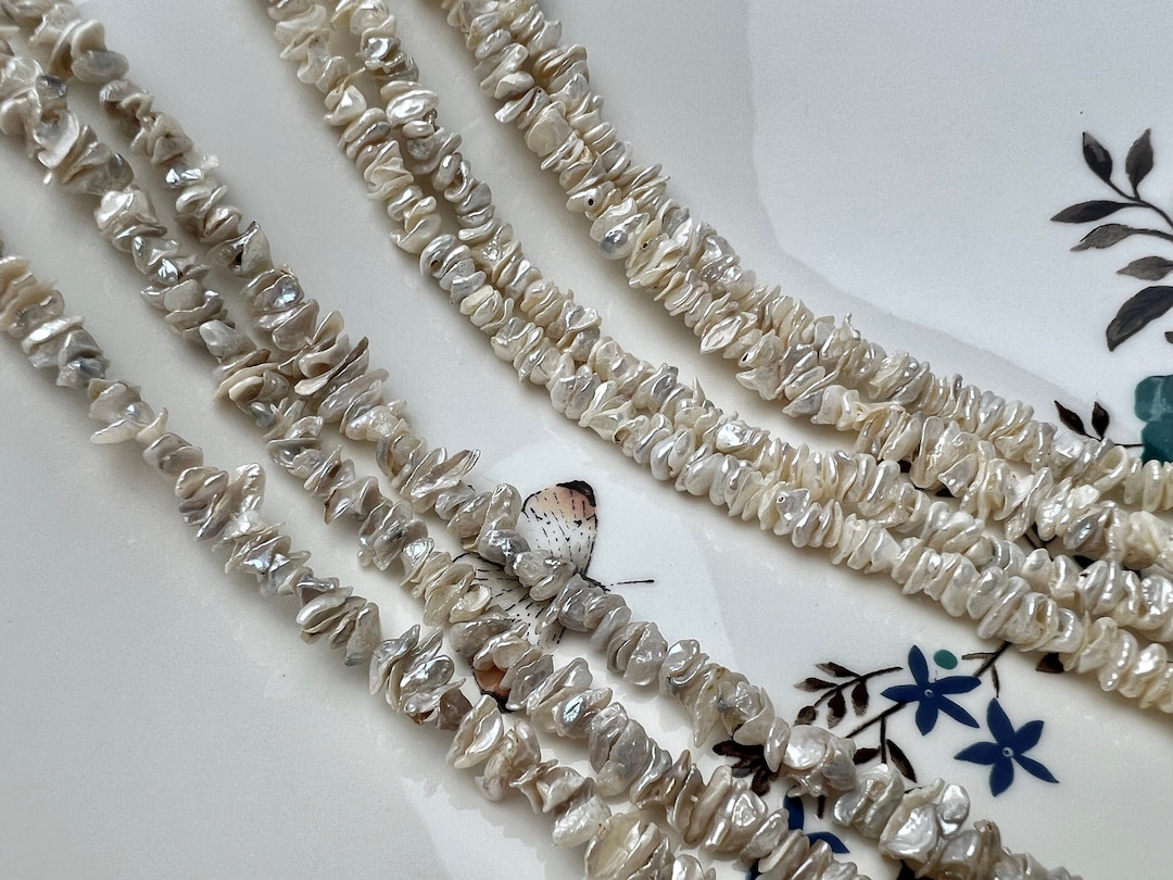 5x6-7mm Very Rare Natural White Color Keshi Freshwater Pearl Beads ...