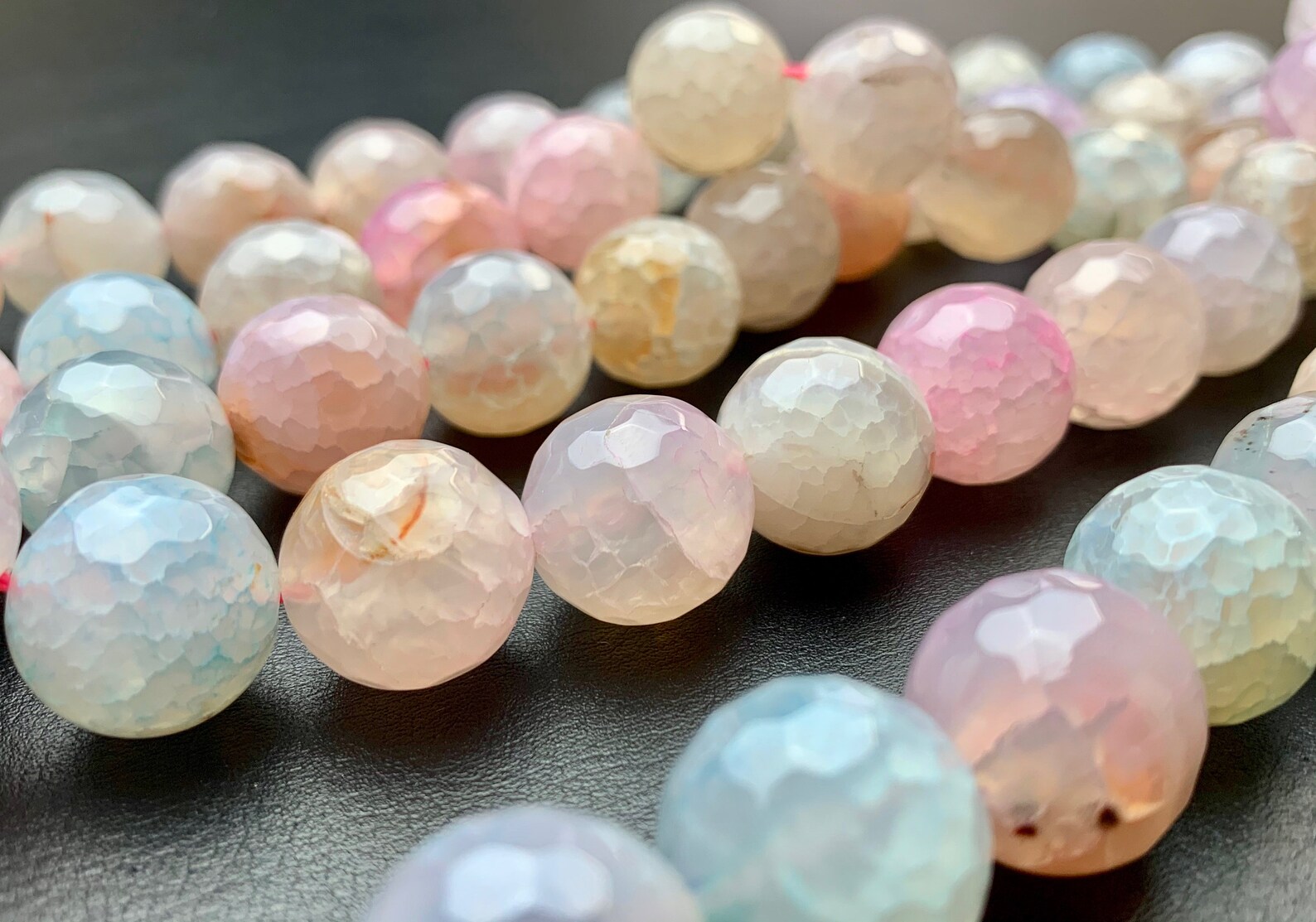 BEST DEAL 16 mm Faceted Round Agate Gemstone Beads Heat | Etsy