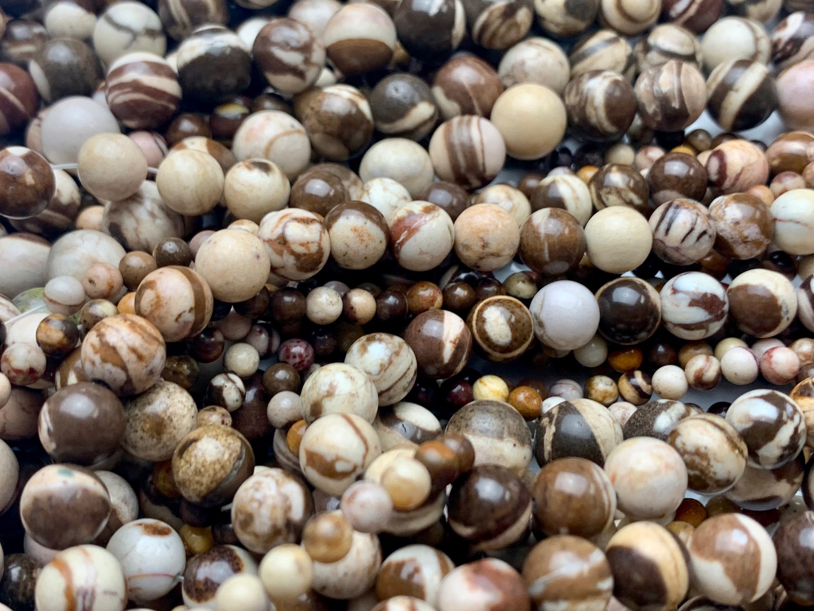4mm 6mm 8mm 10mm Smooth Round Australian Outback Jasper Gemstone Beads ...