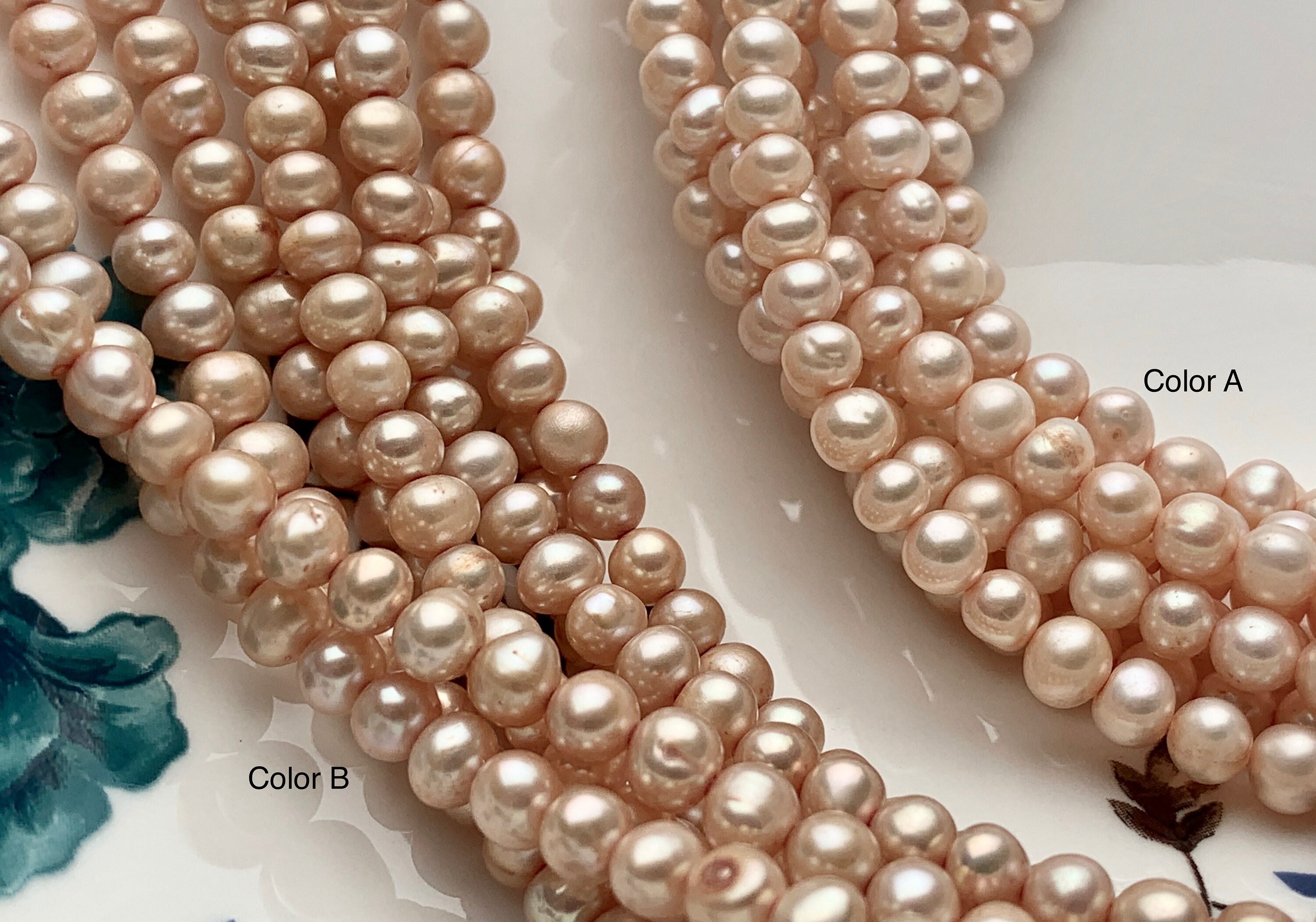 5 Mm AAA Light Champagne Color off Round Freshwater Pearl - Etsy