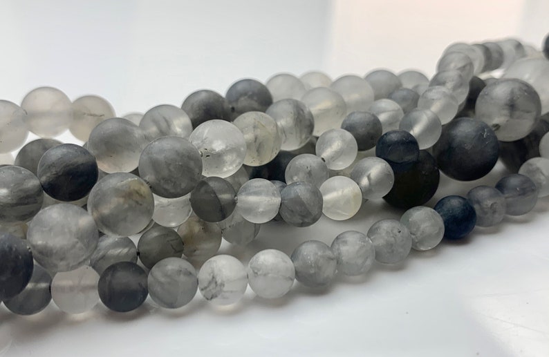 4mm 6mm 8mm 10mm 12mm Natural Smooth Round Cloudy Quartz | Etsy