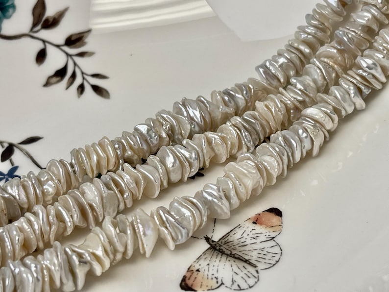 10 Mm AAAA Very Rare Natural White Keshi Freshwater Pearl Beads Center ...