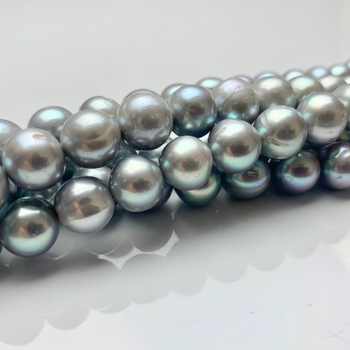 Gray Pearls Near Round Loose Pearl Beads 6-7mm Freshwater - Etsy