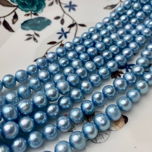 5-6mm 7-7.5mm 8mm AA Baby Blue Color Potato Freshwater Pearl - Etsy