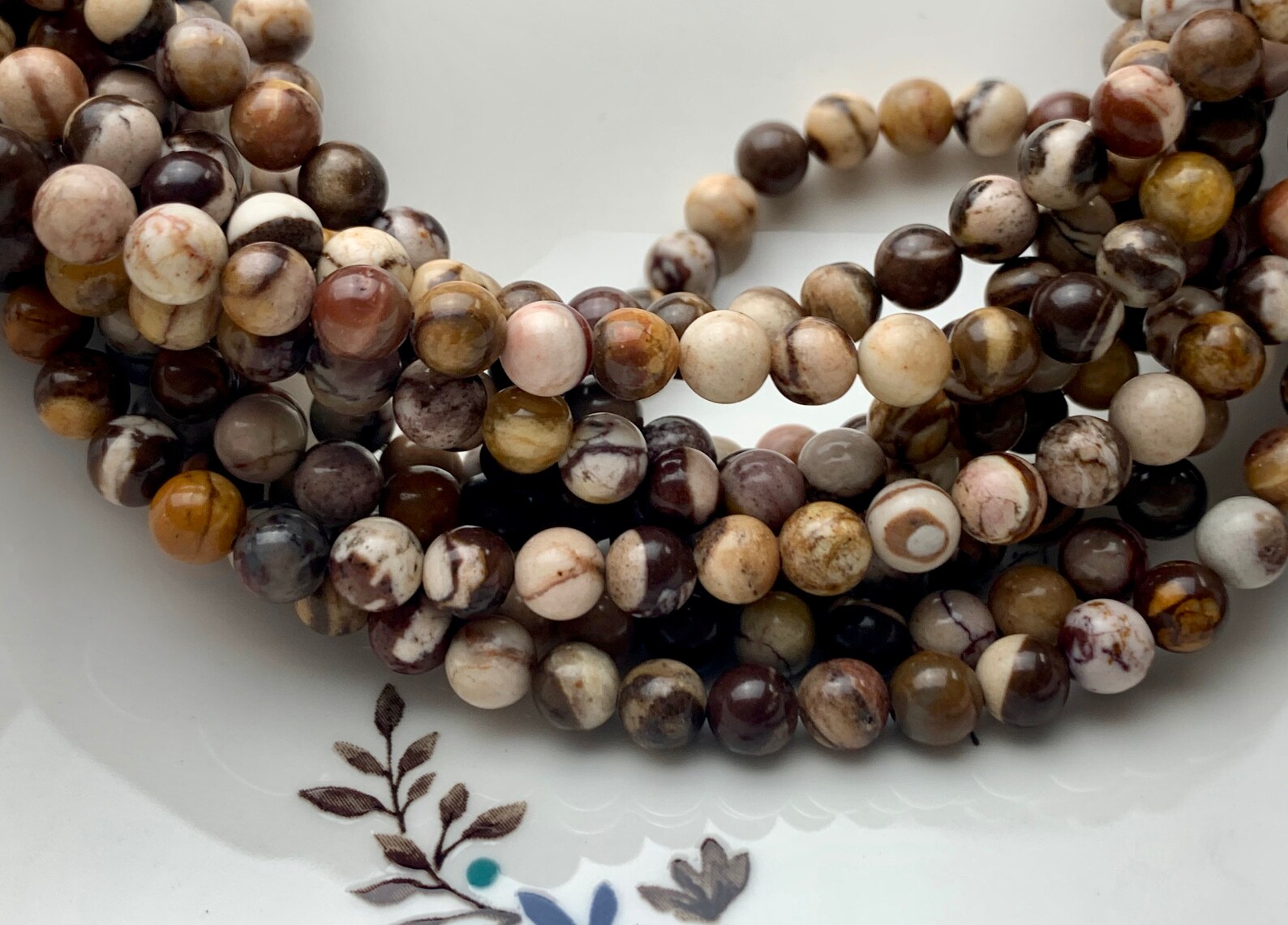 4mm 6mm 8mm 10mm Smooth Round Australian Outback Jasper Gemstone Beads ...