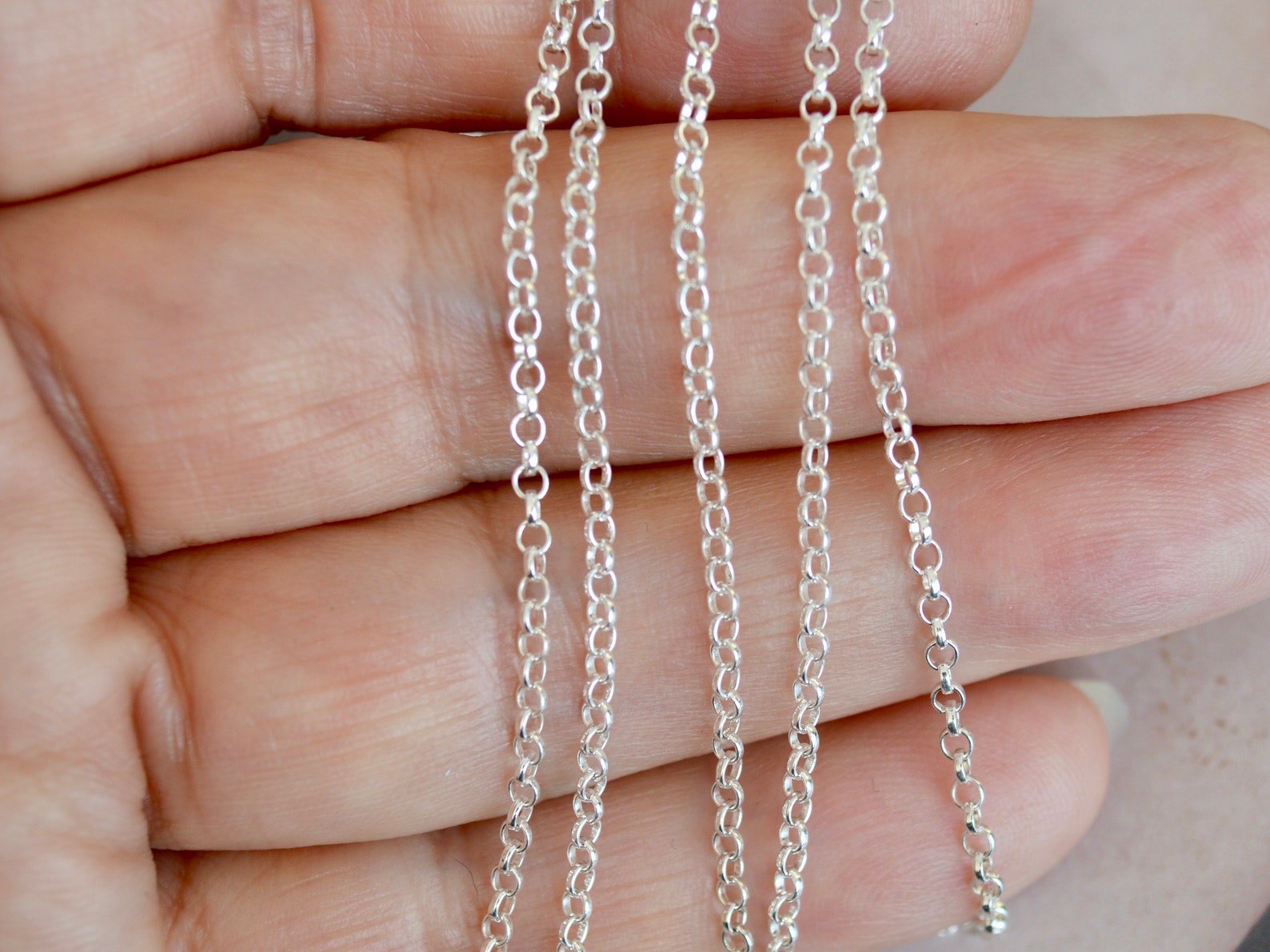 16 and 18 Inch 925 Sterling Silver Chain Solid Sterling Silver | Etsy