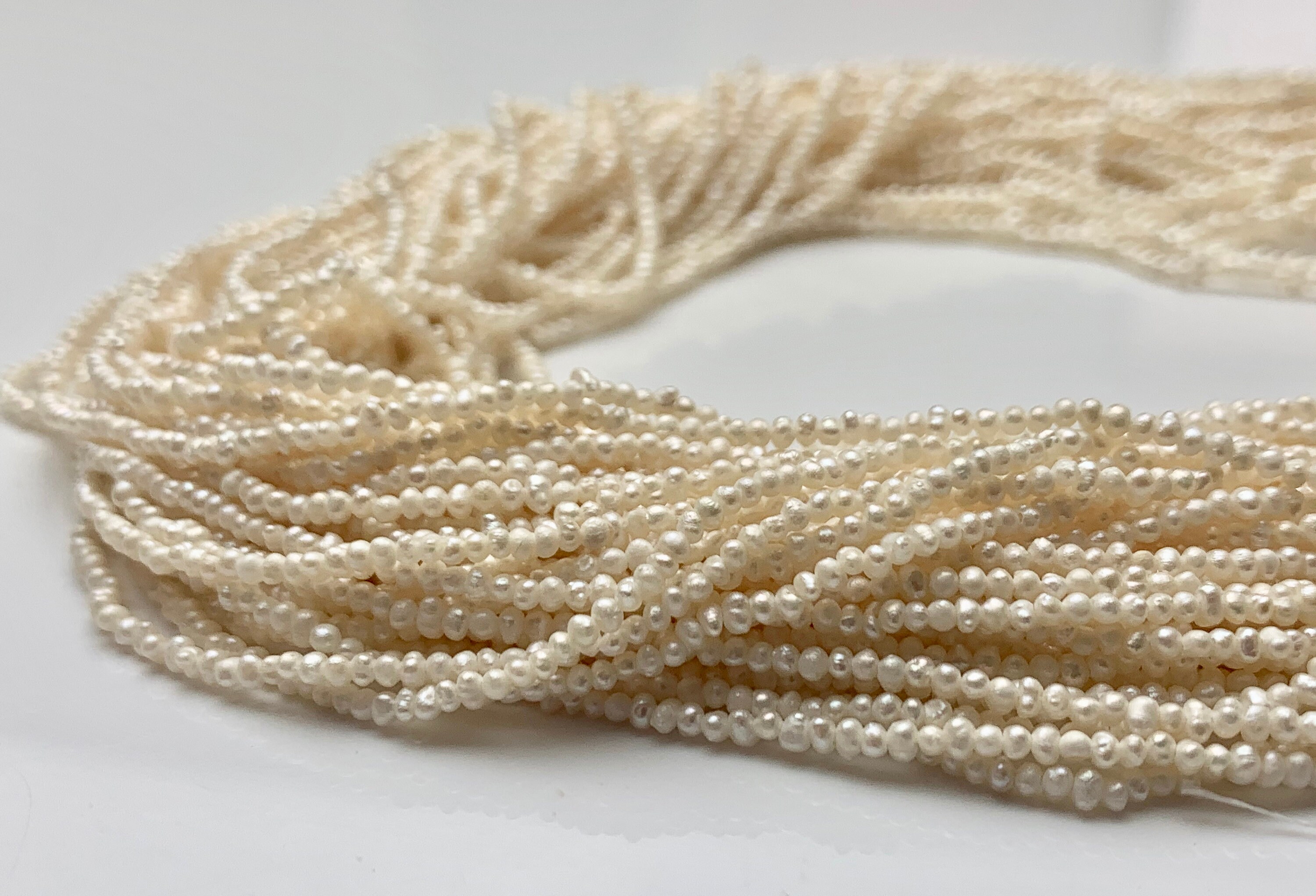 1.5-2mm Tiny Freshwater Pearl Beads Seed Pearls Natural White - Etsy