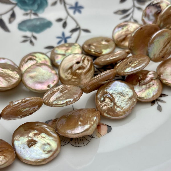 Flat Pearl Beads - Etsy