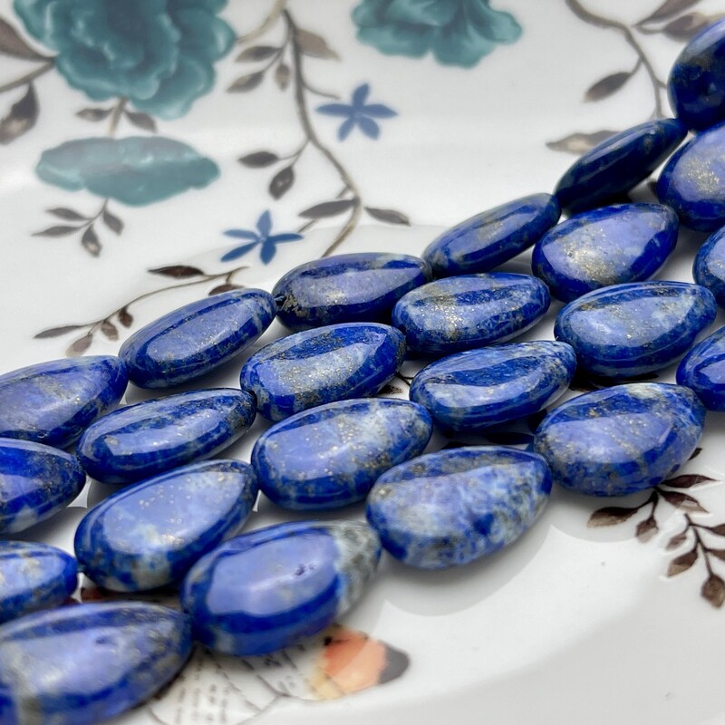 Flat Gemstone Beads - Etsy