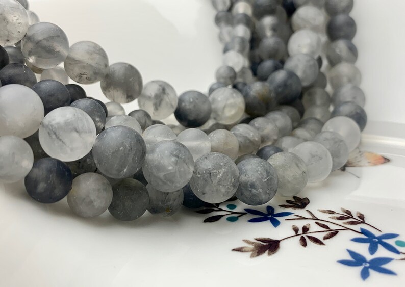 4mm 6mm 8mm 10mm 12mm Natural Smooth Round Cloudy Quartz - Etsy