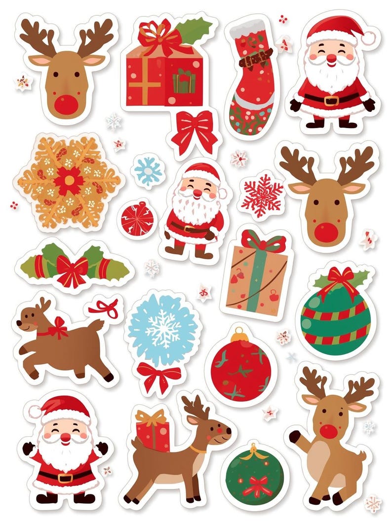 150 Christmas Cute Stickers Bring the Holiday Spirit to Life With This ...