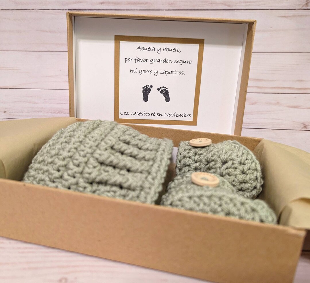 Spanish Pregnancy Announcement Booties Spanish Baby - Etsy