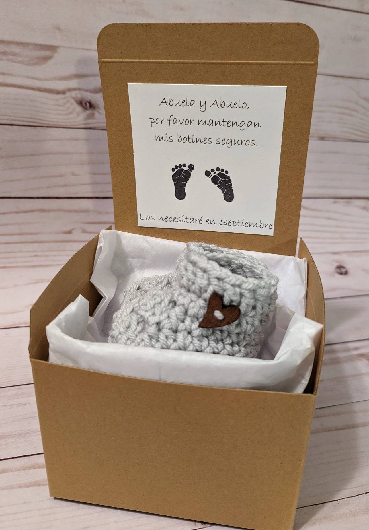 Spanish Pregnancy Announcement Booties Spanish Baby - Etsy