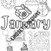 Year Long Coloring Page Bundle - Etsy