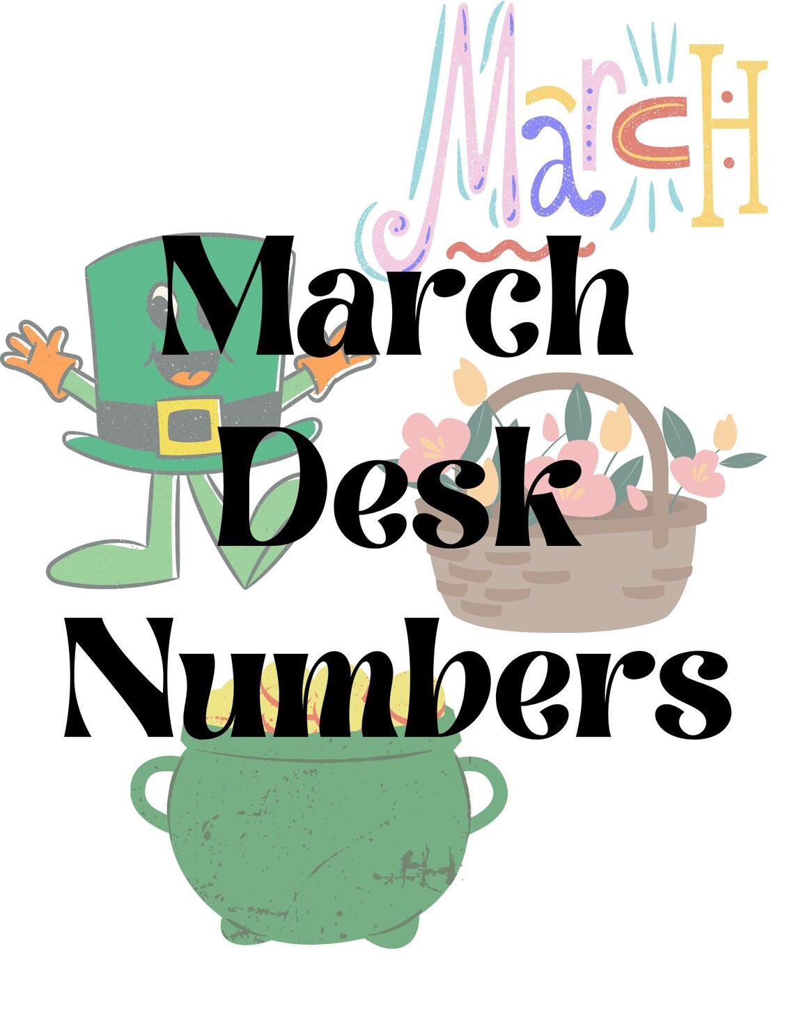 March Desk Numbers - Etsy