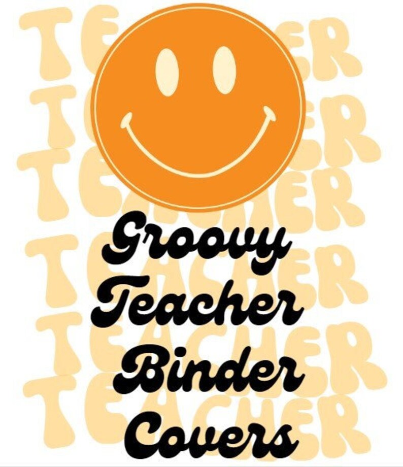 Groovy Teacher Binder Covers - Etsy