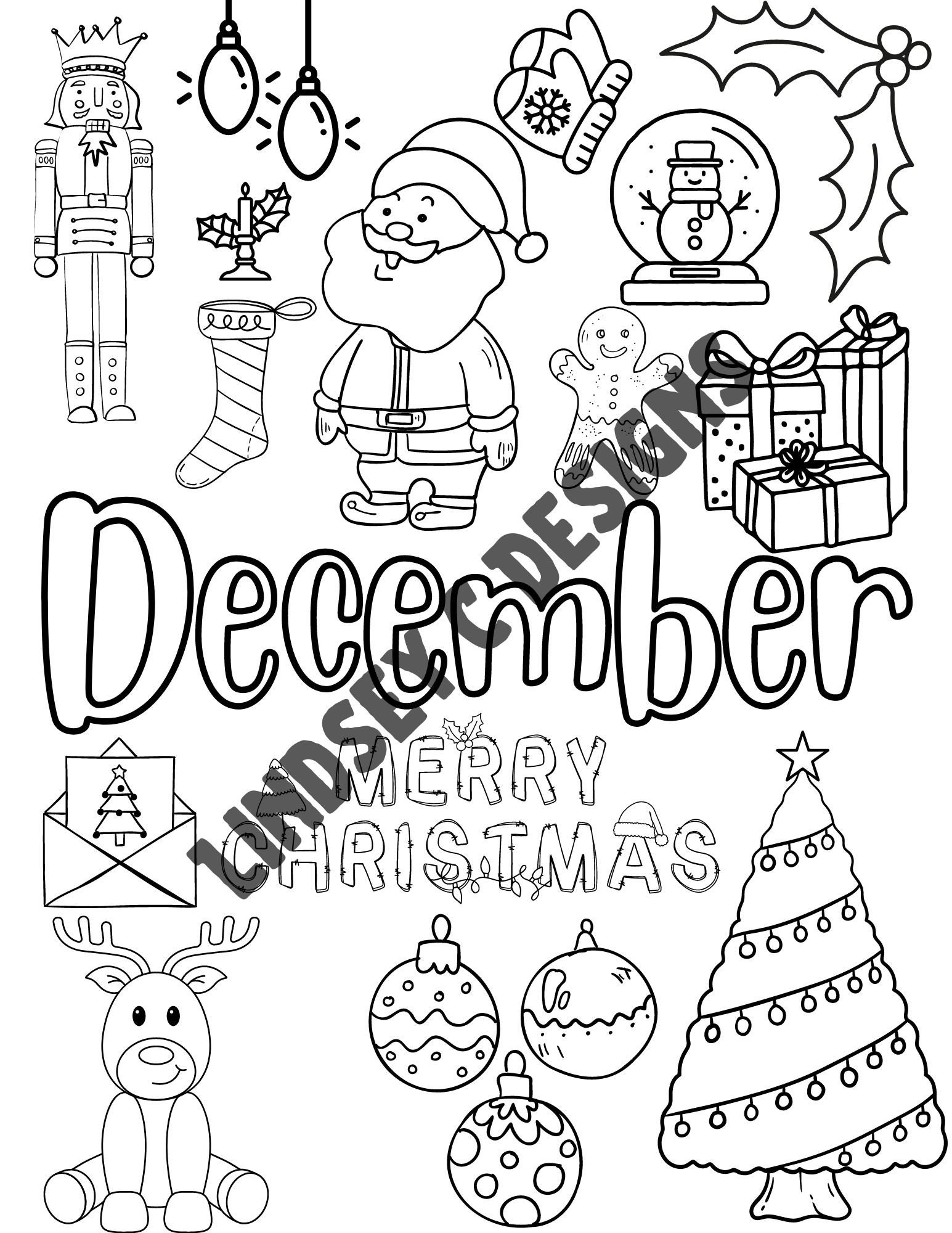 Year Long Coloring Page Bundle - Etsy