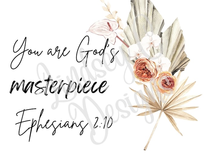 You Are His Masterpiece Svg, Bible Verse Svg Files, Ephesians 2 10 ...