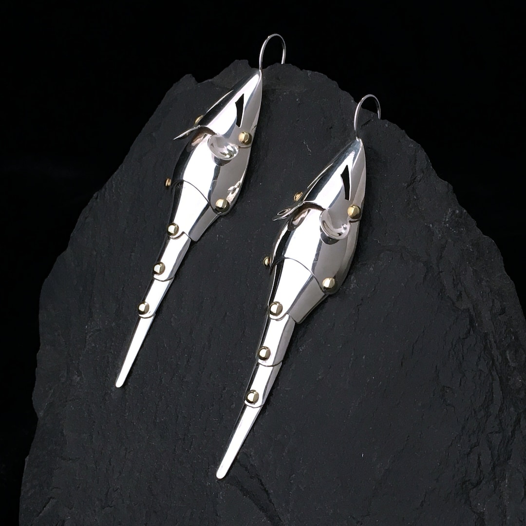 Signed Mouse Armor Earrings | Jeff De Boer - Etsy