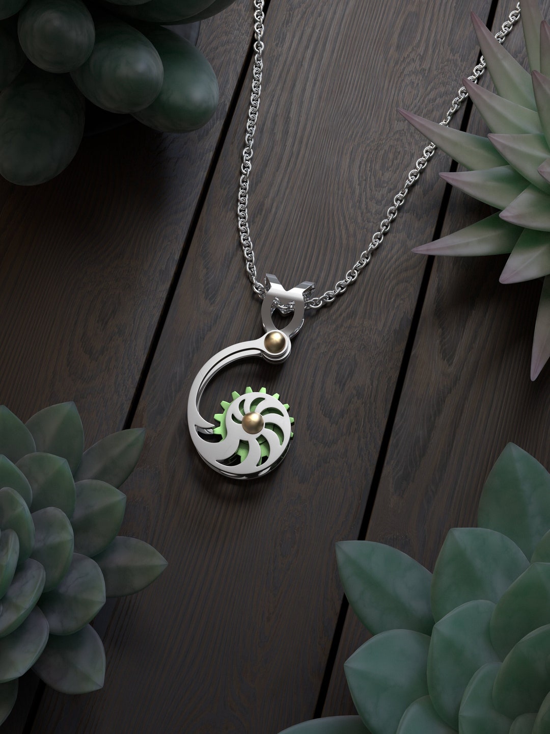 Fibonacci Shell | Mini Pendant - Etsy