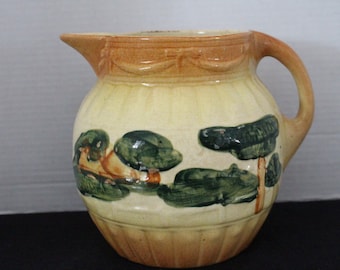 Roseville Magnolia Ewer Pitcher brown 15-15 1943 - Etsy