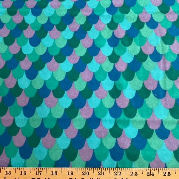 Flannel Mermaid Fabric - Etsy