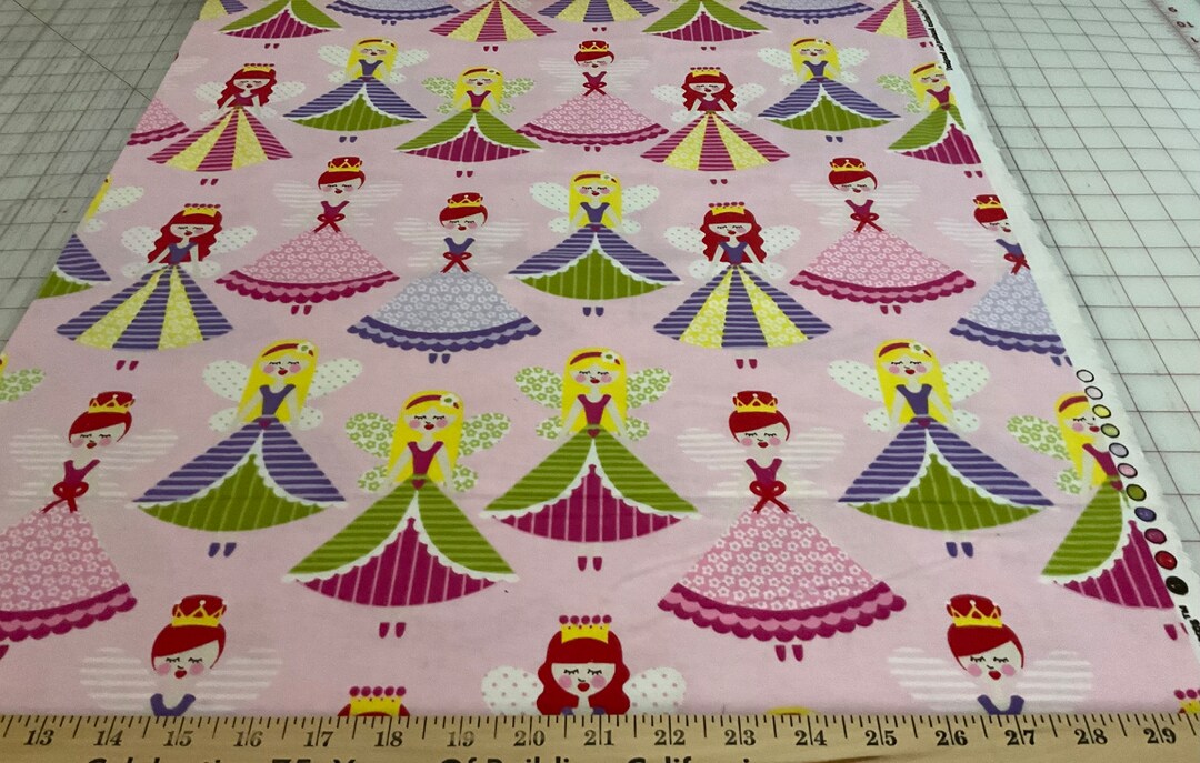3 Yards/flannel/angels on Pink Background Cotton Fabric - Etsy