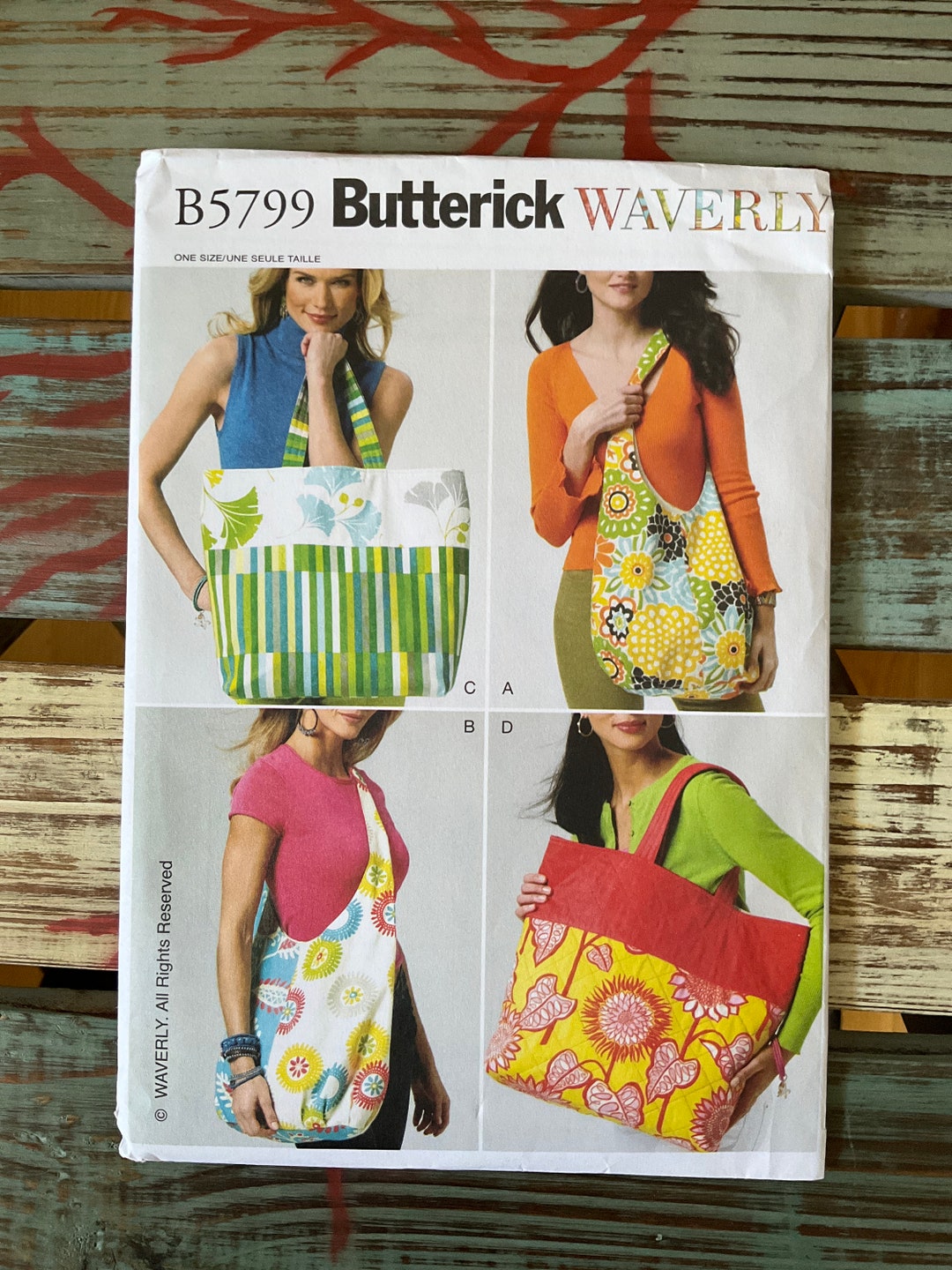 Butterick Sewing Pattern B5799/market Bags - Etsy