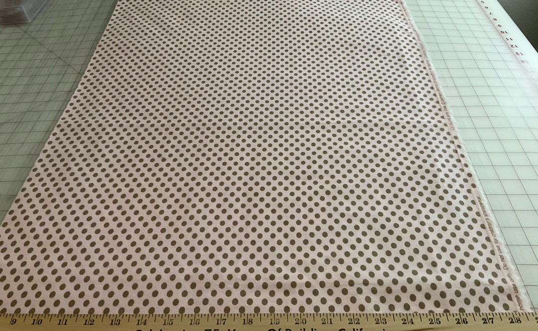Flannel/light Brown Oval Dots on Pink Background Cotton Fabric - Etsy