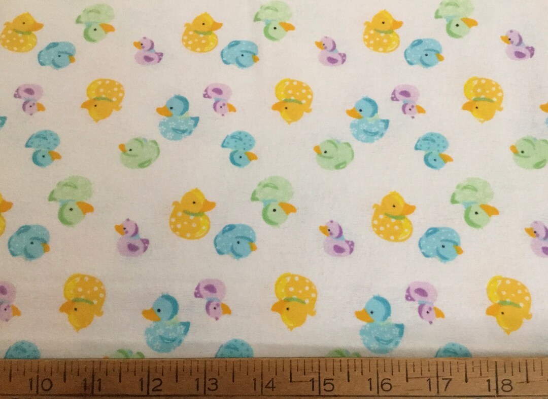 Flannel/ducks on White Background Cotton Fabric - Etsy