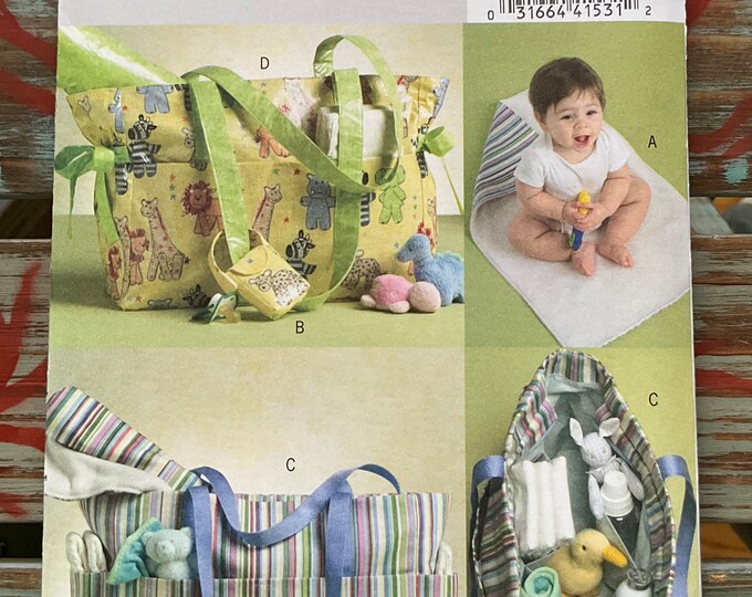 Butterick Sewing Pattern B5005/diaper Bag, Changing Pad, Pacifier Case ...