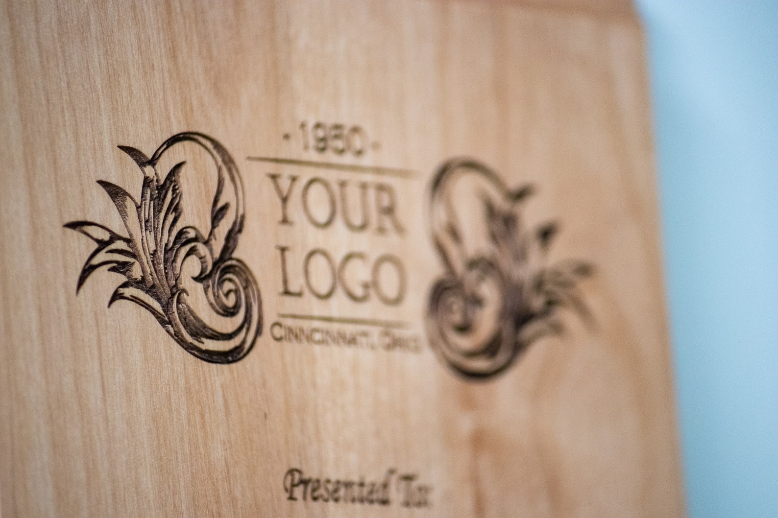 Small Engraved Plaque, Engraved Logo on Plaque, Custom Engraved Wood ...