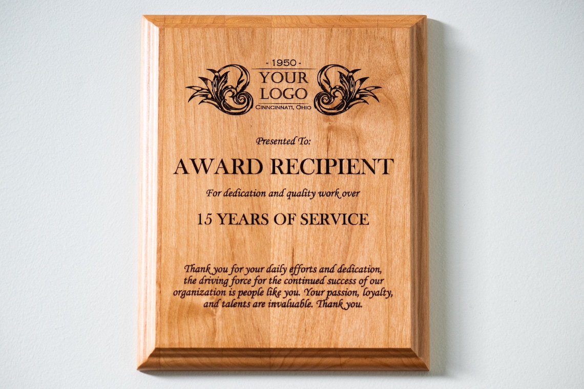 Small Engraved Plaque Engraved Logo on Plaque Custom - Etsy