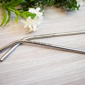 Personalized Stainless Straw Wedding Favors, Reusable Straw Wedding ...