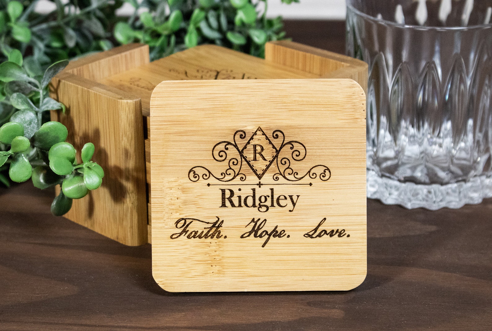 Custom Coaster Set Gift Personalized Engraved Wood Coasters - Etsy
