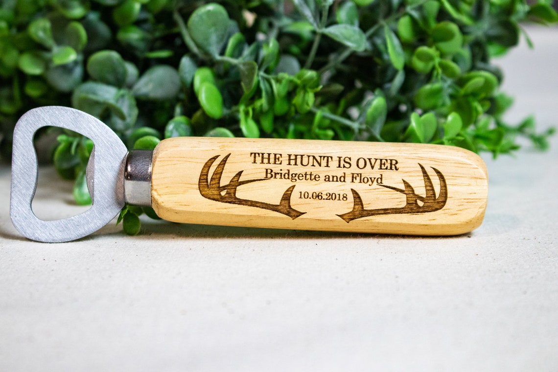 Country Wedding Favors Hunt is Over Wedding Favors Engraved - Etsy