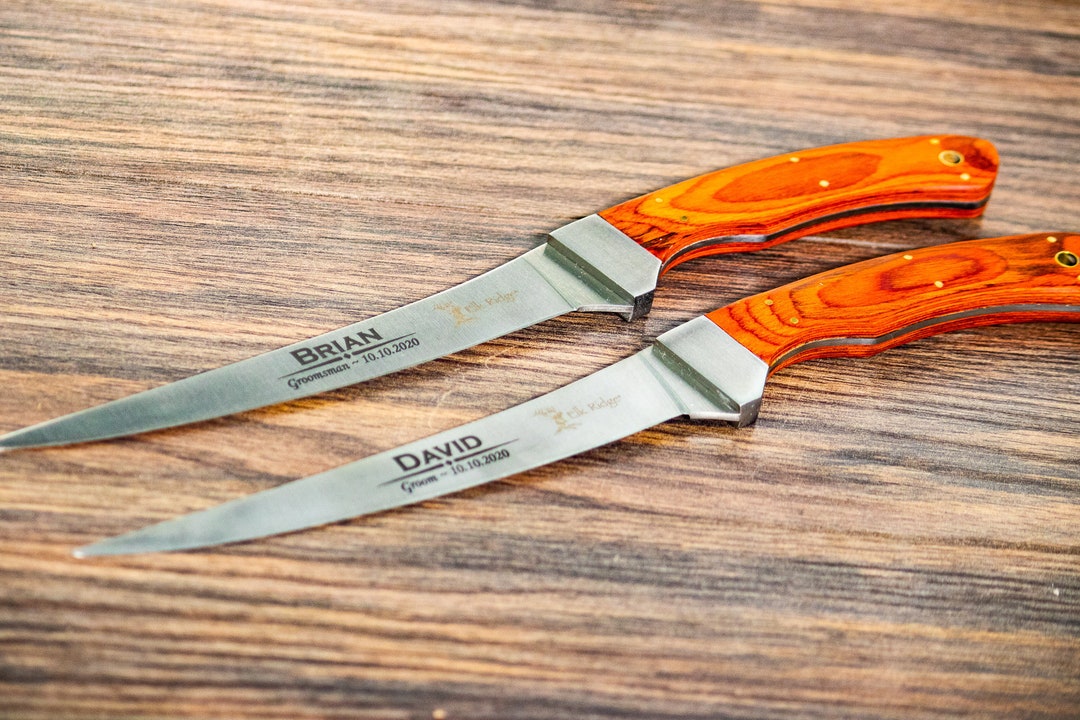 5-Pack Personalized Fillet Knife, Custom Fishing Knives for Groomsman ...