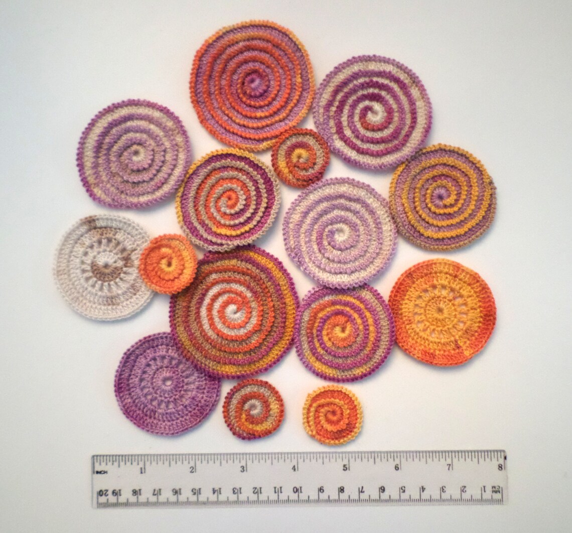 Round Freeform Crochet Motifs | Etsy