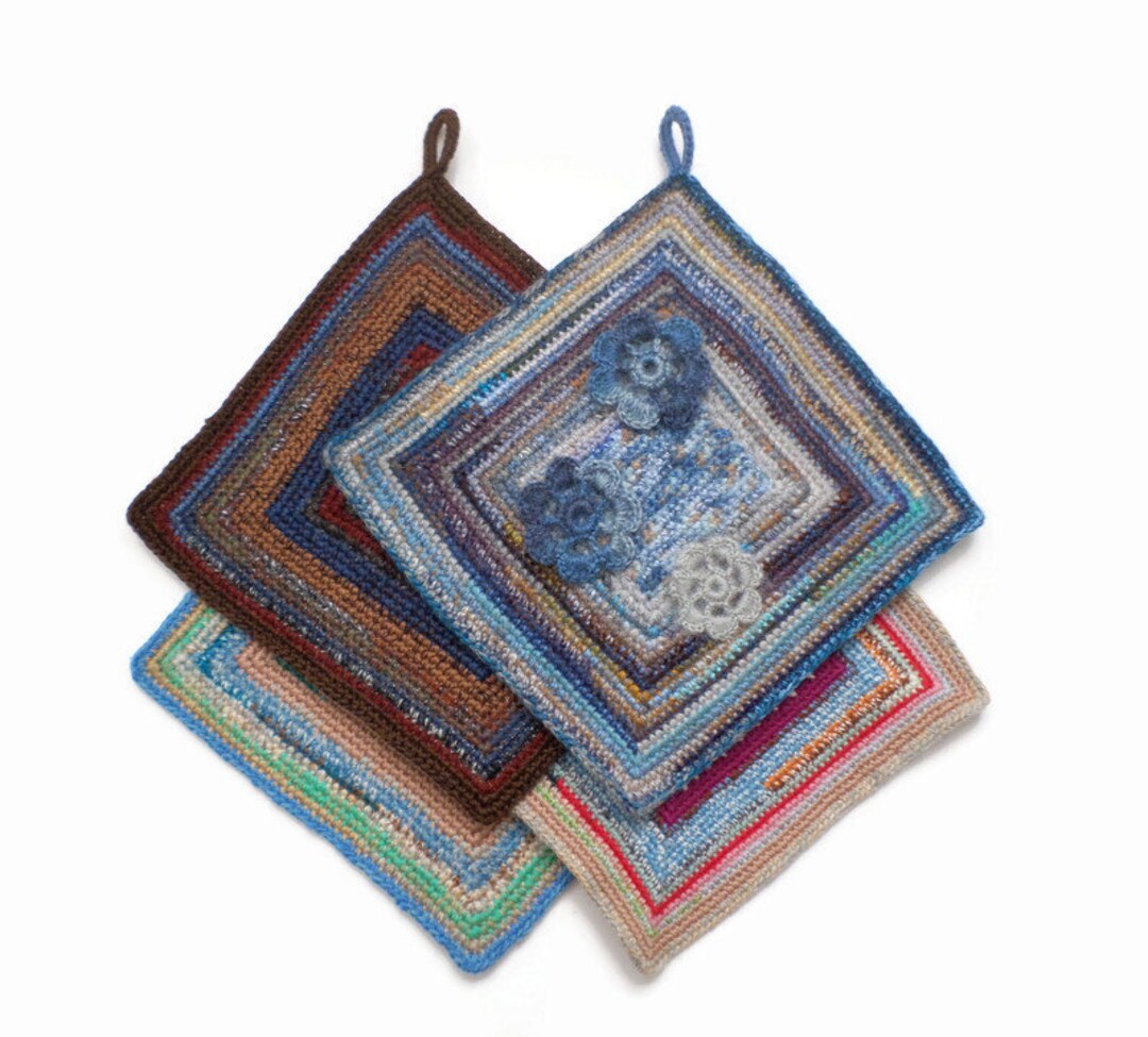 Hot Pot Holder, Crochet Hot Pad Kitchen Decor, Hostess Gift - Etsy