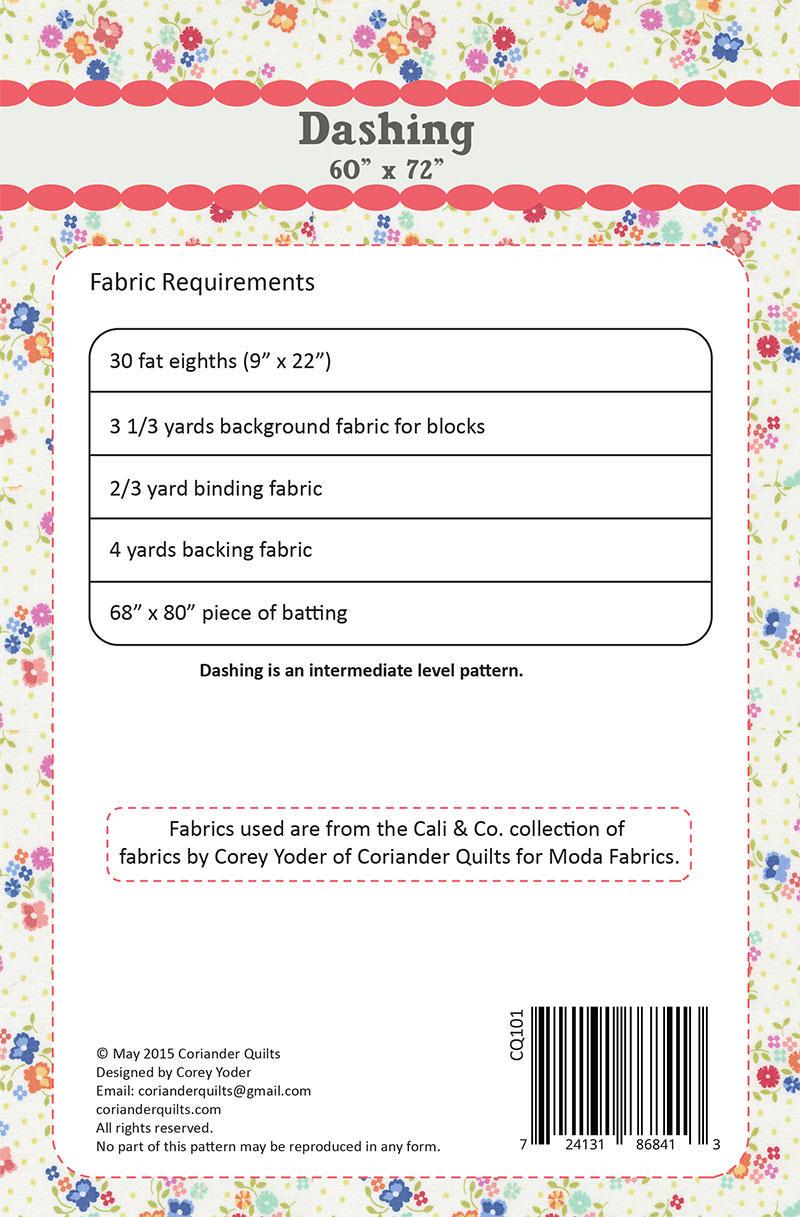 Dashing by Coriander Quilts Cory Yoder Pattern 101 - Etsy