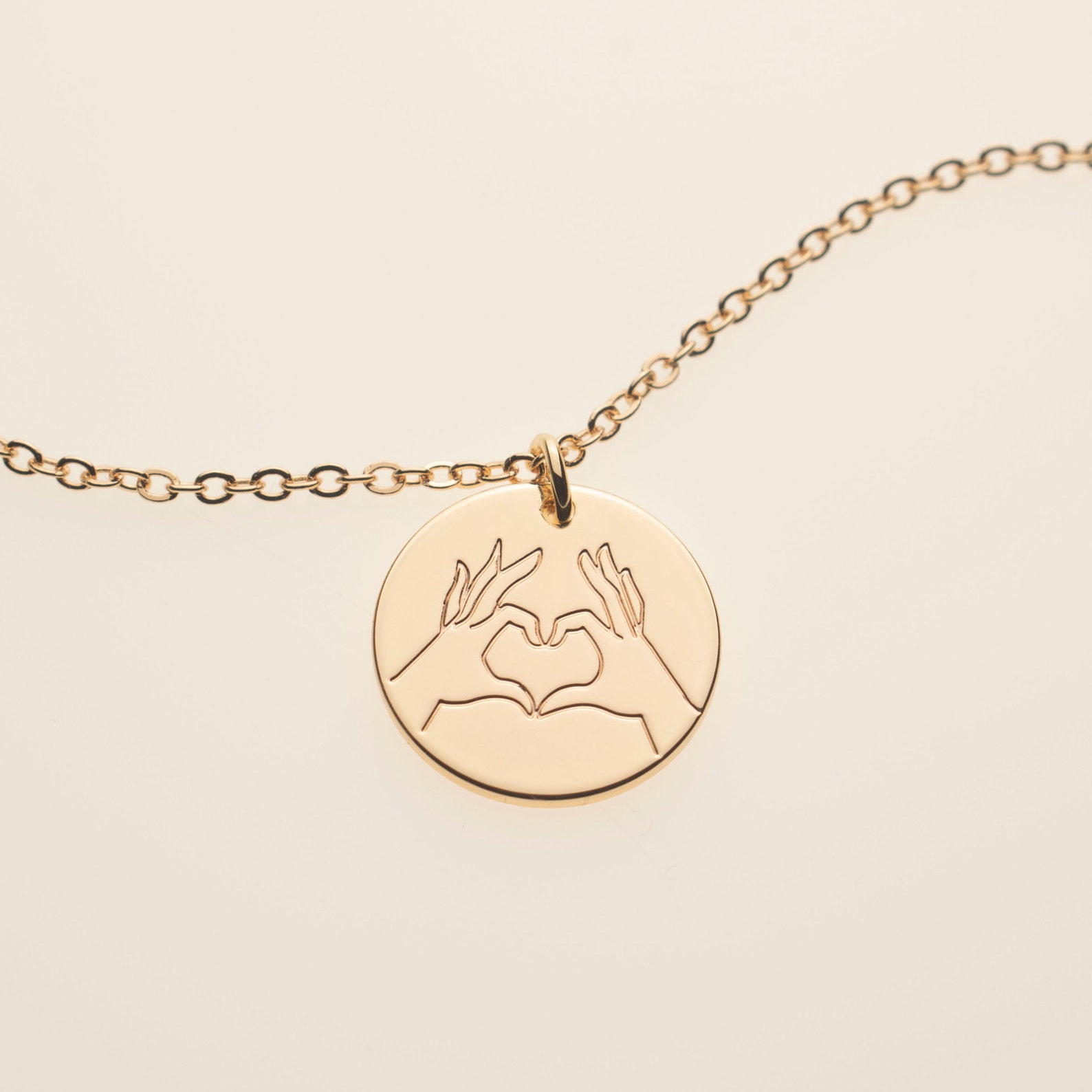 Heart Love Hand Gesture Sign Pendant Necklace Friendship Best Friend ...