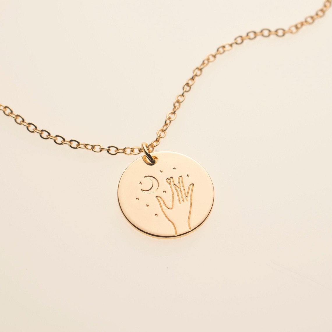 Magic Maker Celestial Hand Gesture Sign Pendant Necklace - Etsy