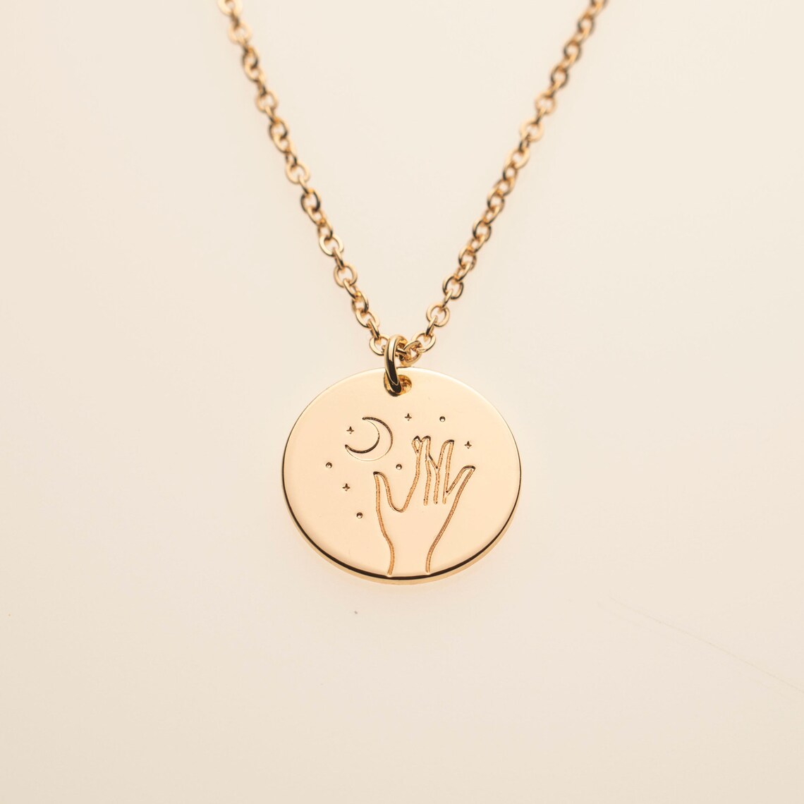 Magic Maker Celestial Hand Gesture Sign Pendant Necklace - Etsy