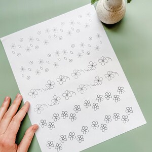 Floral Trim PDF Designs - Digital Stick and Stitch Designs- PDF Version ...