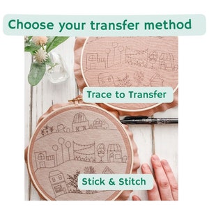 Fall Village Full Kit - Hand Embroidery Kit - Intermediate Level - With ...