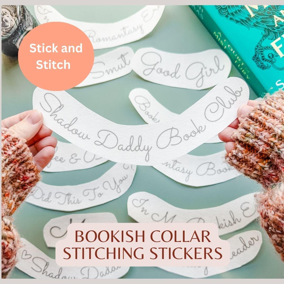 Bookish Collar Stitching Stickers- DIY Hand Embroidery Project- for ...