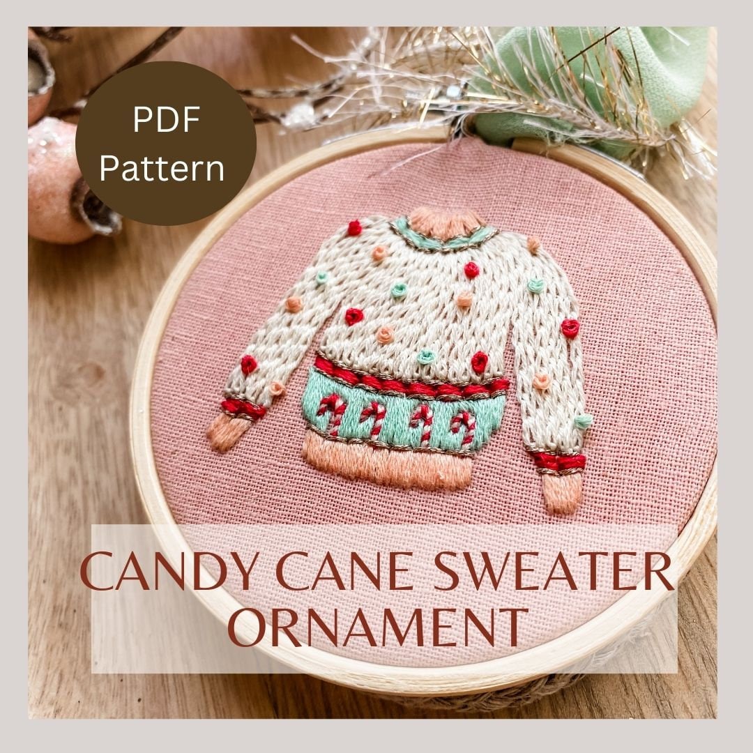 Candy Cane Sweater- PDF Pattern - Beginner Friendly- Instructions ...