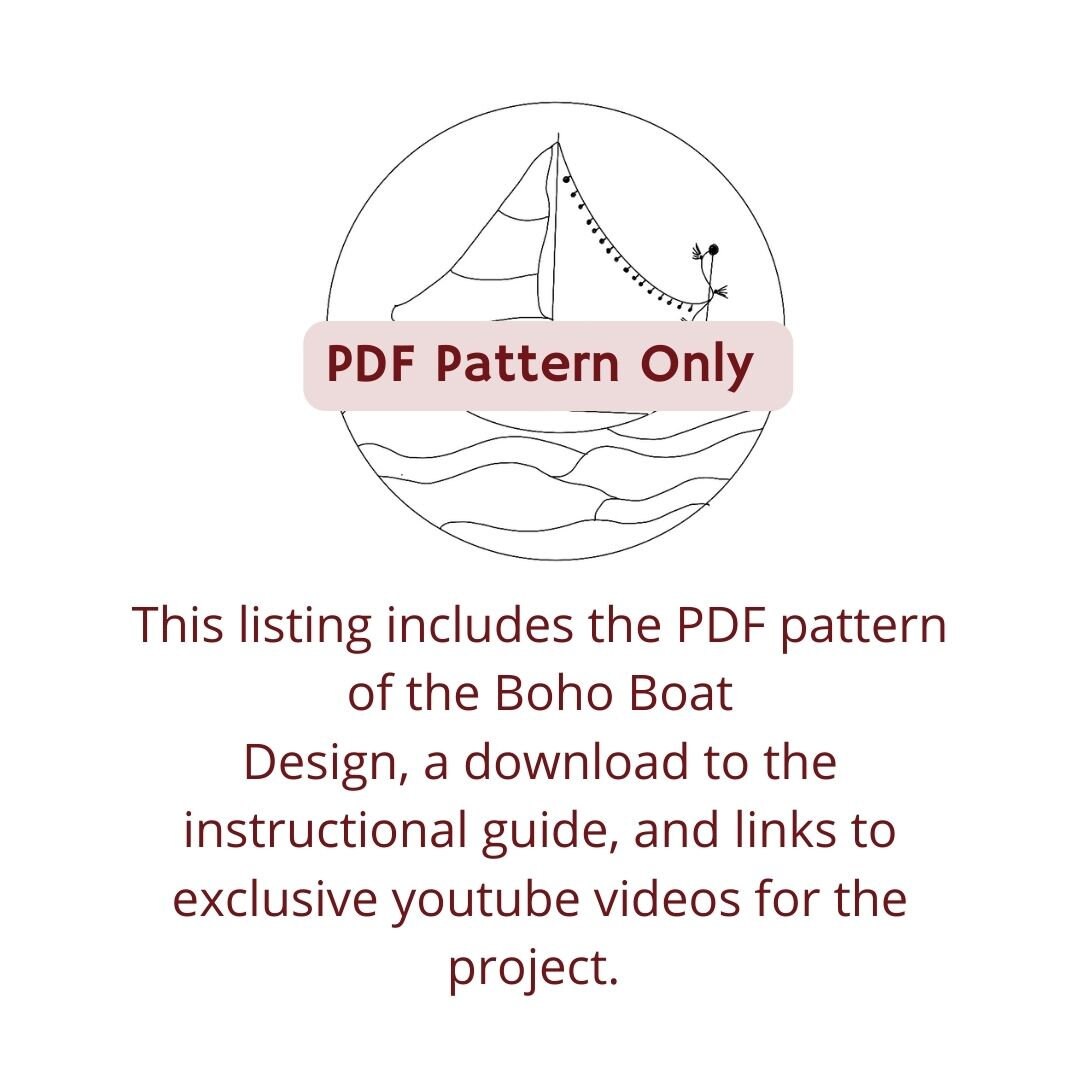 Boho Boat- PDF PATTERN ONLY - Includes Instructional Guide -sail Boat ...